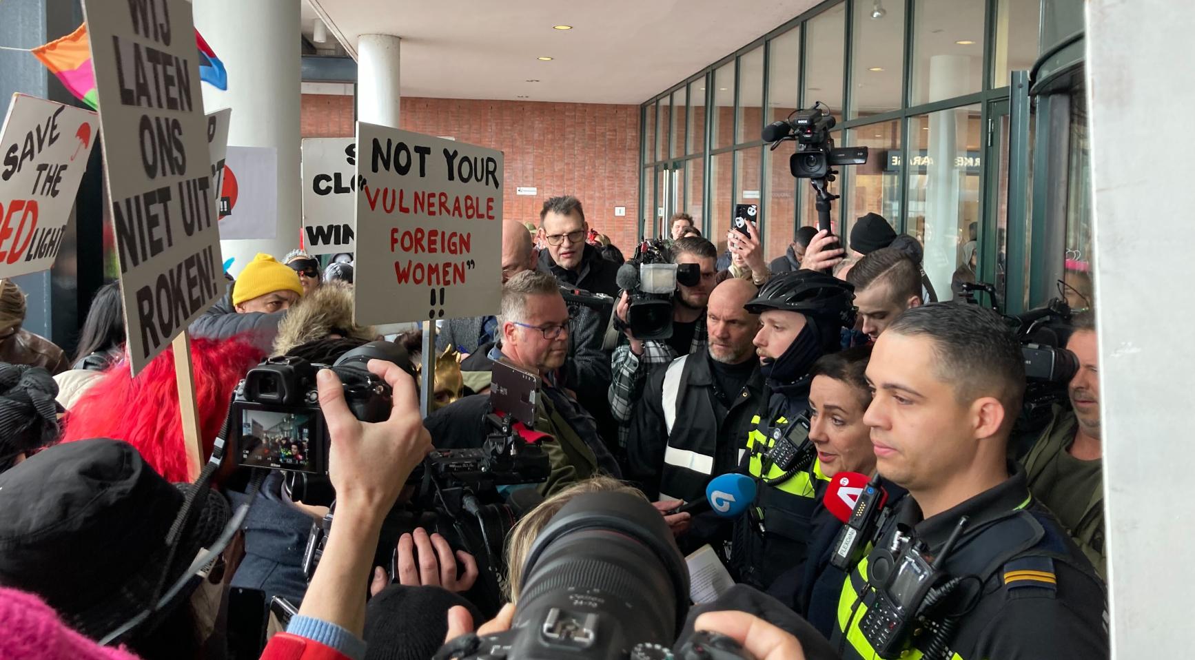 Sex workers clash with Amsterdam mayor after protest against Red Light ...